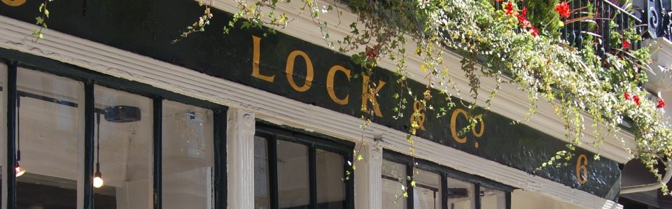Lock & Co. Hatters, St James’s Street, London. James Lock